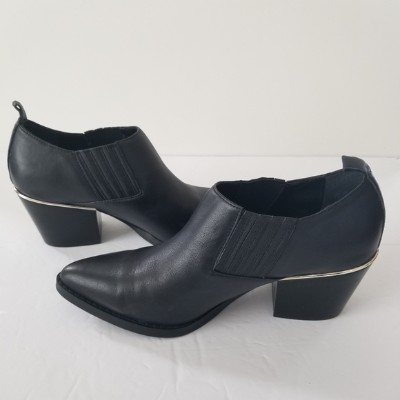 Bleecker&Bond | Shoes | Bleecker Bond Lydia Black Leather Western Booty ...